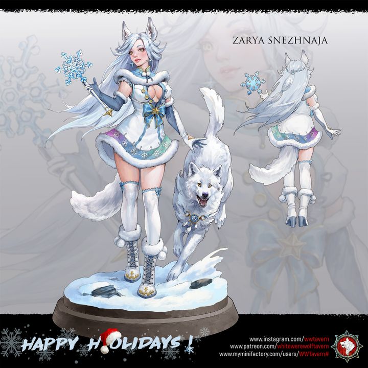 3D Printable Zarya Snezhnaya, bust pre-supported by White Werewolf Tavern