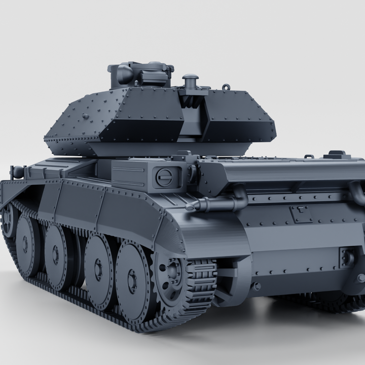 3D Printable Cruiser Tank A13 Mk.IVA (UK, WW2) by Wargame3d