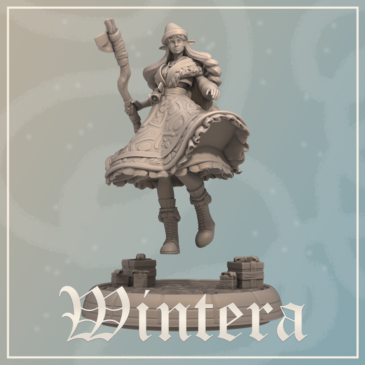 3D Printable Wintera 32mm and 75mm by Dungeons & Maidens