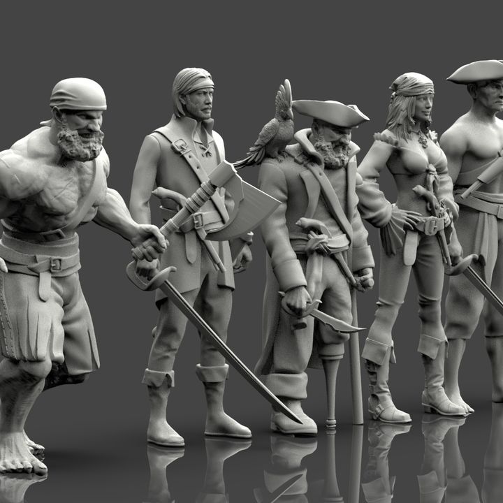 3D Printable PIRATES by Dmitry Tishchenkov