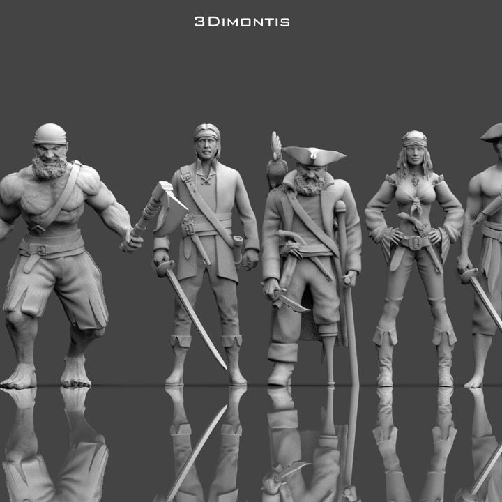 3D Printable PIRATES by Dmitry Tishchenkov