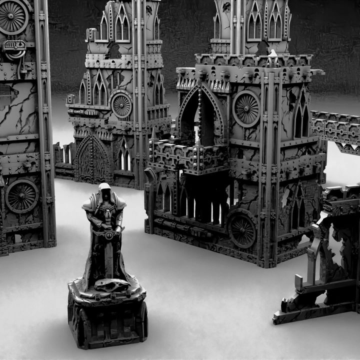 3D Printable Imperial wargame ruins - Modular multipart pack (over 100 ...