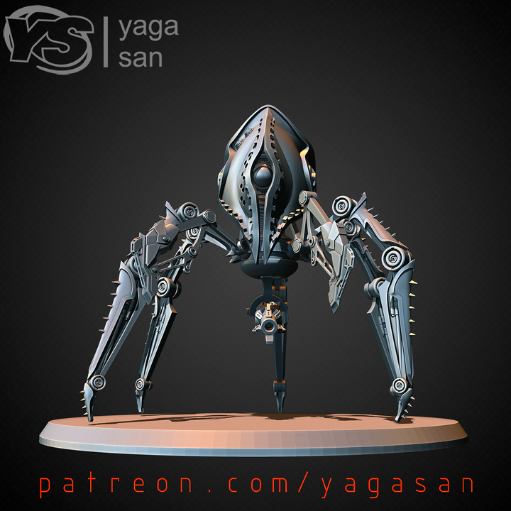 3D Printable Crimabrax (dark mech stalker) by Yaga San