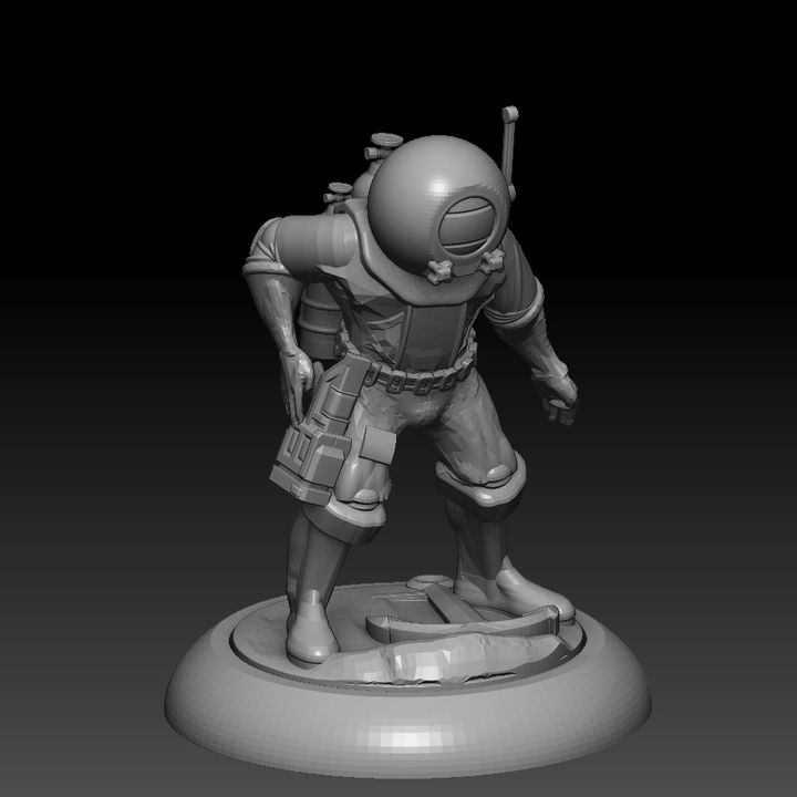 3D Printable XCOM Terror From The Deep Aquanauts by Sharedog Miniatures