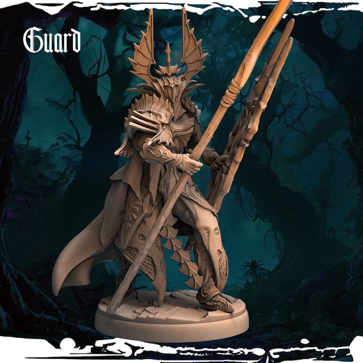 3D Printable Dark Elf Guard - 12 poses - Army of Darkness: Dark Elves ...