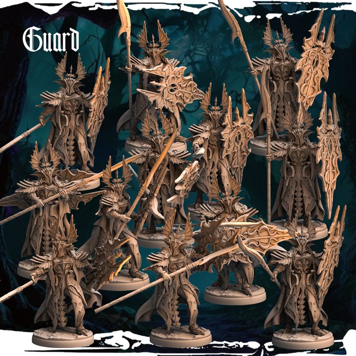 3D Printable Dark Elf Guard - 12 poses - Army of Darkness: Dark Elves ...