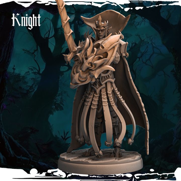 3D Printable Dark Elf Knight - 12 poses - Army of Darkness: Dark Elves ...