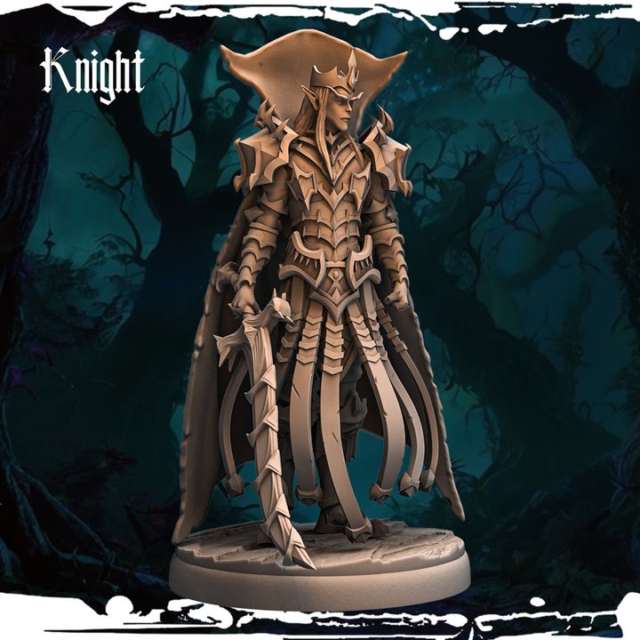 3D Printable Dark Elf Knight - 12 poses - Army of Darkness: Dark Elves ...