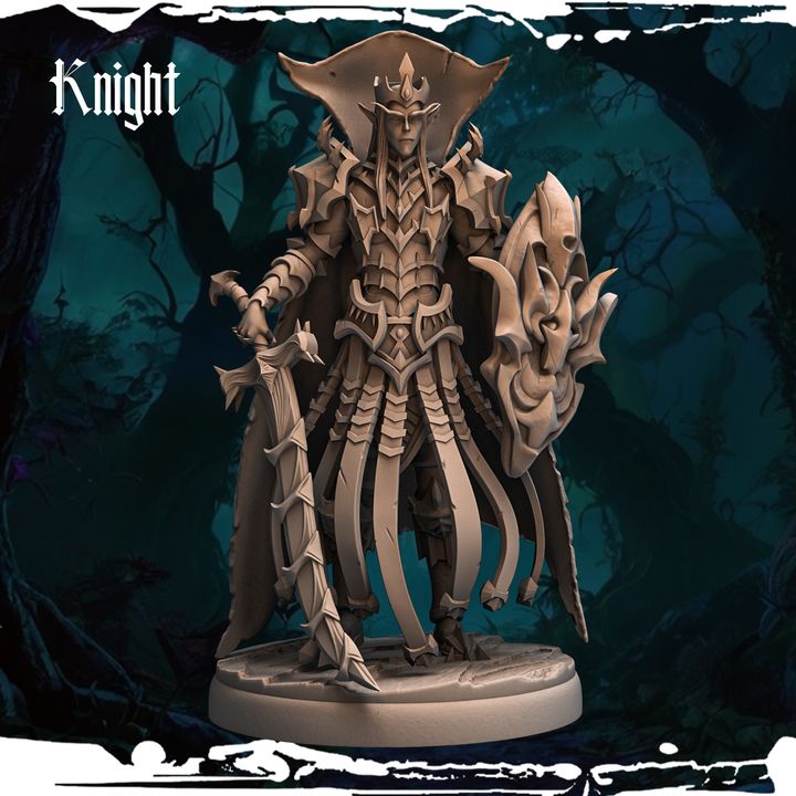 3D Printable Dark Elf Knight - 12 poses - Army of Darkness: Dark Elves ...