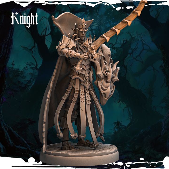 3D Printable Dark Elf Knight - 12 poses - Army of Darkness: Dark Elves ...