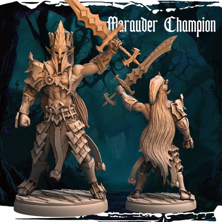 3D Printable Dark Elf Marauder - Champion - Army of Darkness: Dark ...