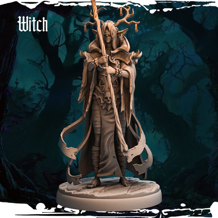 3D Printable Dark Elf Witch - 12 poses - Army of Darkness: Dark Elves ...