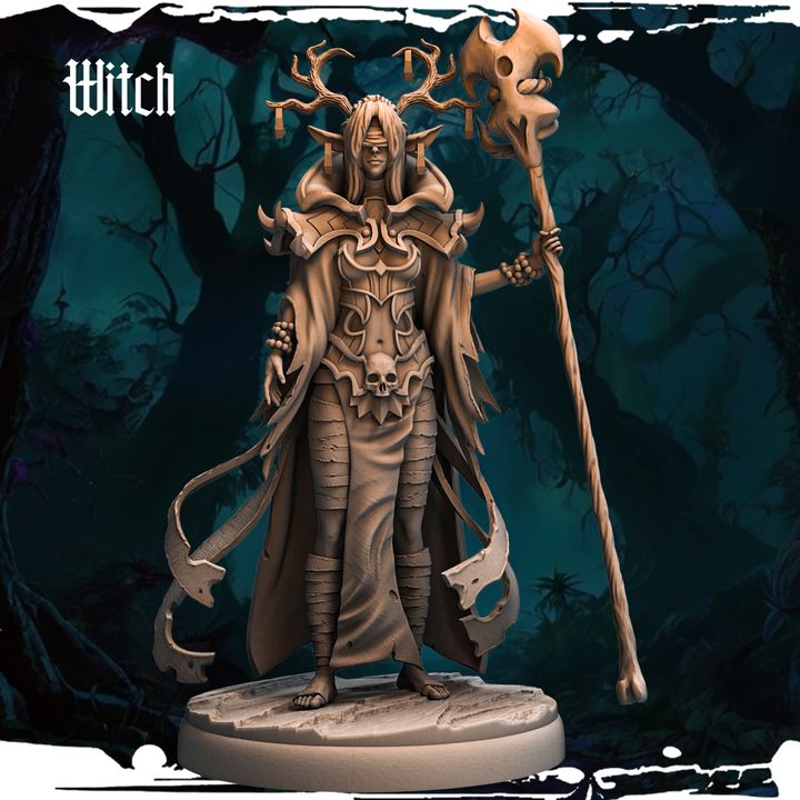 3D Printable Dark Elf Witch - 12 poses - Army of Darkness: Dark Elves ...