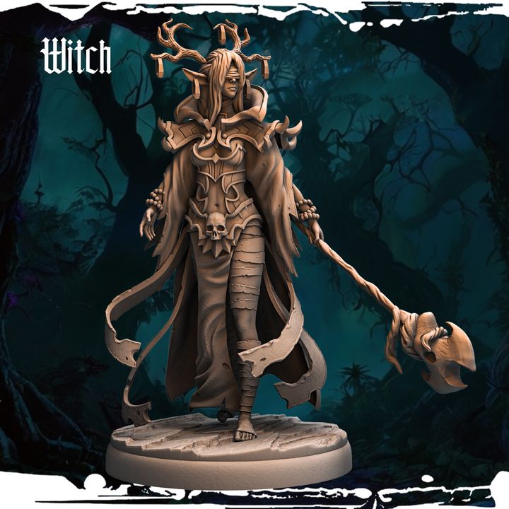 3D Printable Dark Elf Witch - 12 poses - Army of Darkness: Dark Elves ...