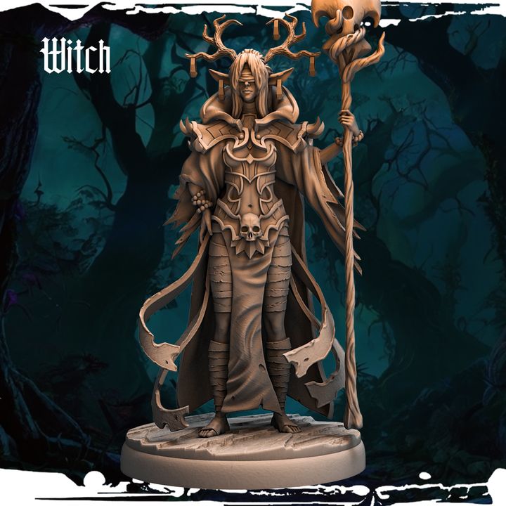 3D Printable Dark Elf Witch - 12 poses - Army of Darkness: Dark Elves ...