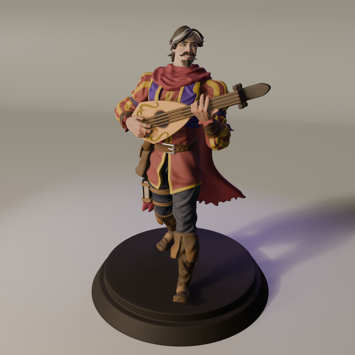 3D Printable Male Human Bard by Tenda Orc Studio
