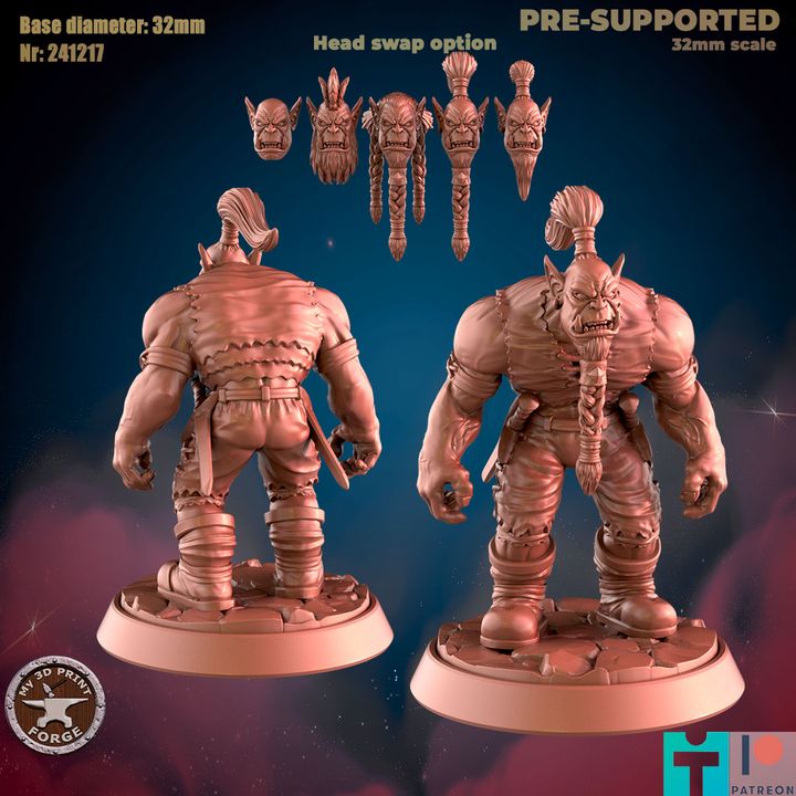 3D Printable Orc Rogue Two Models by My3DPrintForge