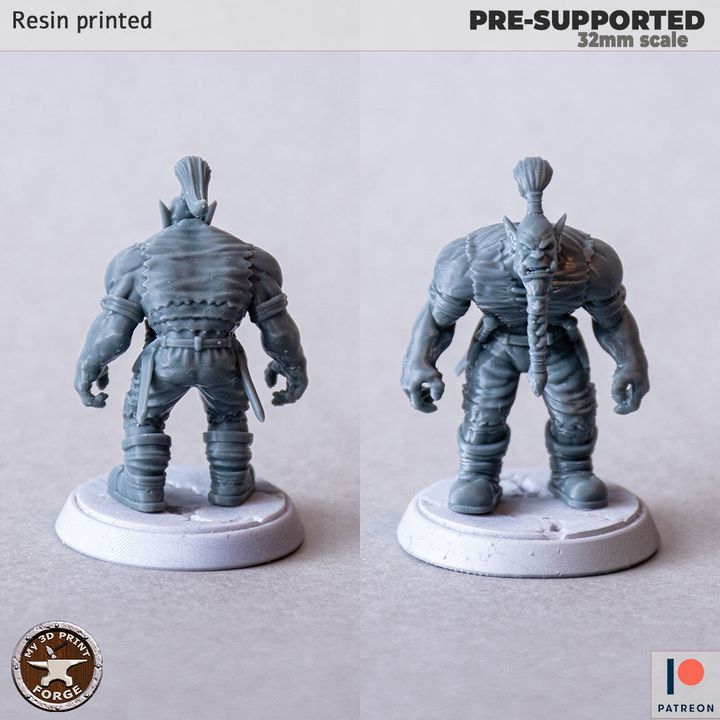 3D Printable Orc Rogue Two Models by My3DPrintForge