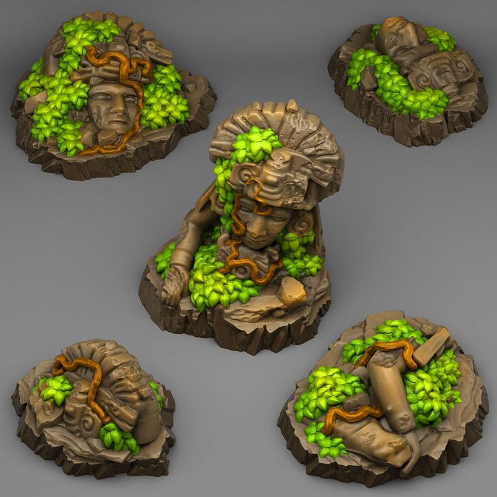 3D Printable AZTEC RUINS by Fantastic Plants And Rocks