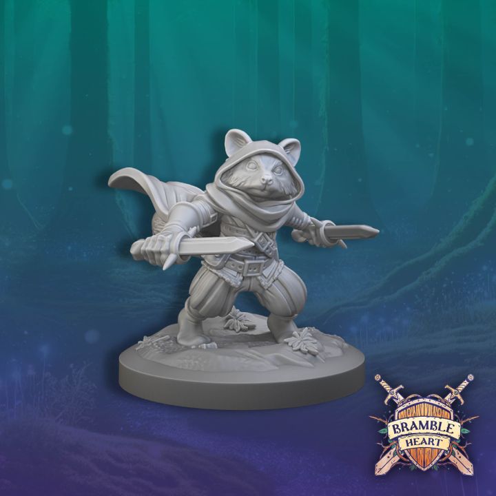3D Printable Nightpelt - Raccoon Rogue by Kraken Games Lab