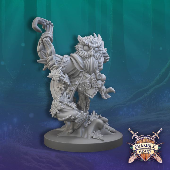3D Printable Kaelos the Wise - Owl Warlock by Kraken Games Lab