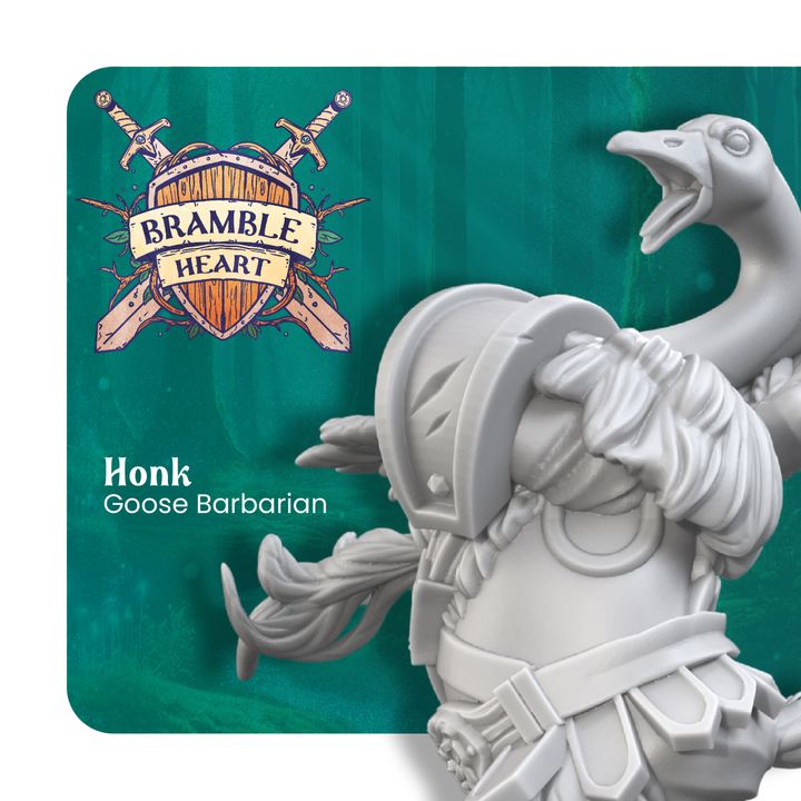 3D Printable HONK! - Goose Barbarian by Kraken Games Lab