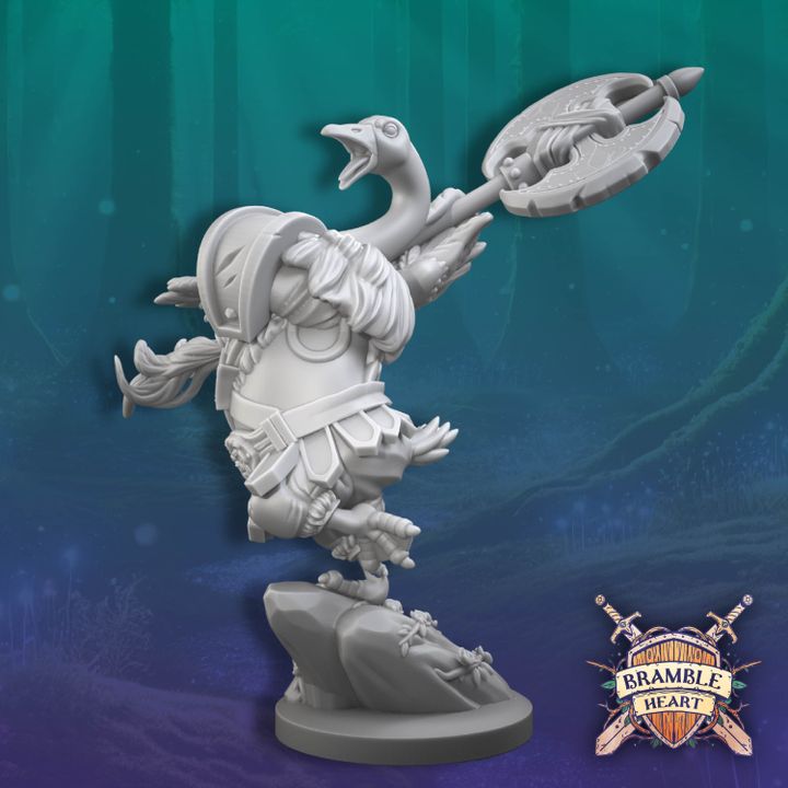3D Printable HONK! - Goose Barbarian by Kraken Games Lab