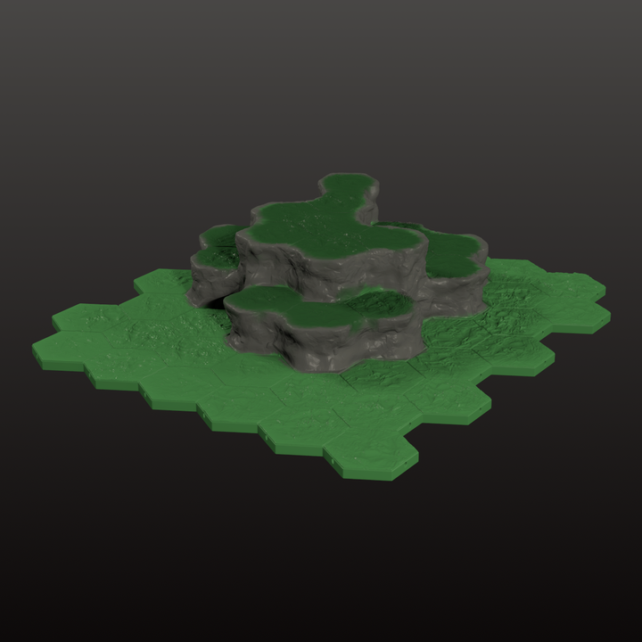 3D Printable 6mm Scale Hex Terrain Tile System - Set of 12 Tiles ...