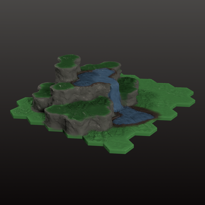 3D Printable 6mm Scale Hex Terrain Tile System - Set of 12 Tiles ...