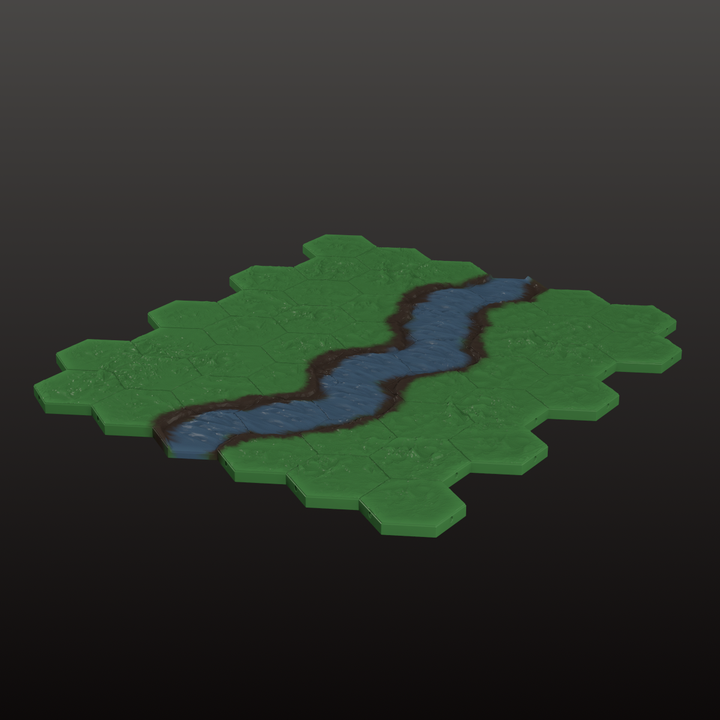 3D Printable 6mm Scale Hex Terrain Tile System - Set of 12 Tiles ...