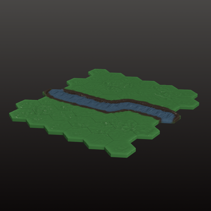 3D Printable 6mm Scale Hex Terrain Tile System - Set of 12 Tiles ...