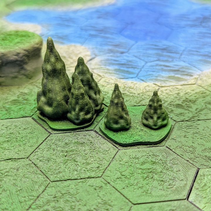 3D Printable 6mm Scale Hex Terrain Tile System - Set of 12 Tiles ...