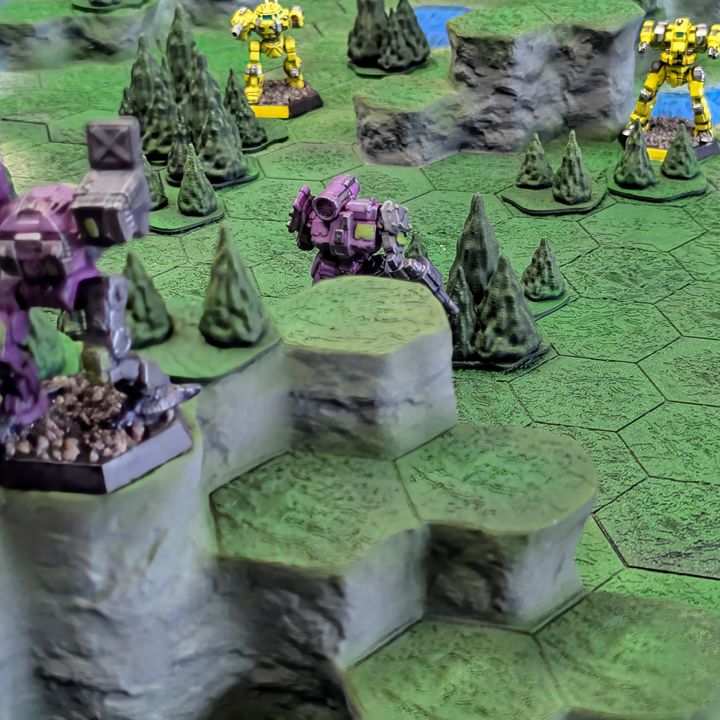 3D Printable 6mm Scale Hex Terrain Tile System - Set of 12 Tiles ...