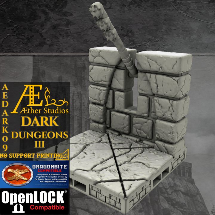 3D Printable AEDARK09 - Dark Dungeons 3 by Aether Studios