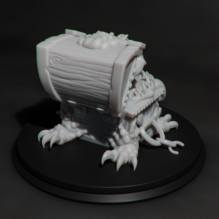 3D Printable Free Mimic Treasure Chest by Toni Rabaron
