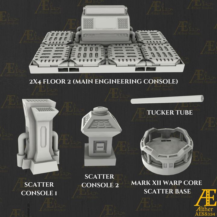 3D Printable AESS334 - Mark XII Engine by Aether Studios