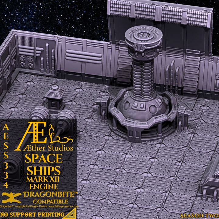 3D Printable AESS334 - Mark XII Engine by Aether Studios