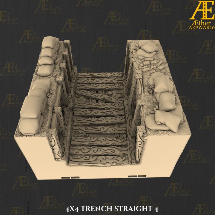 3D Printable AEPWAR10 - Private, First Class Trenches by Aether Studios