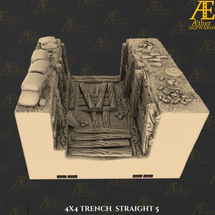 3D Printable AEPWAR10 - Private, First Class Trenches by Aether Studios