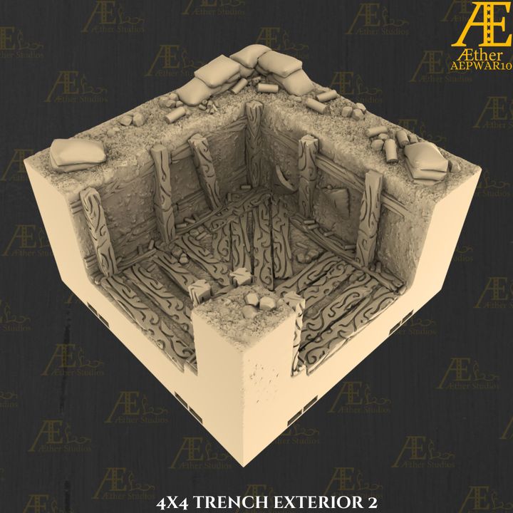 3D Printable AEPWAR10 - Private, First Class Trenches by Aether Studios