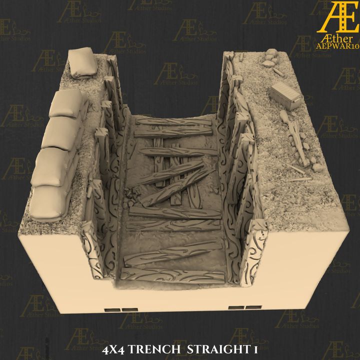 3D Printable AEPWAR10 - Private, First Class Trenches by Aether Studios