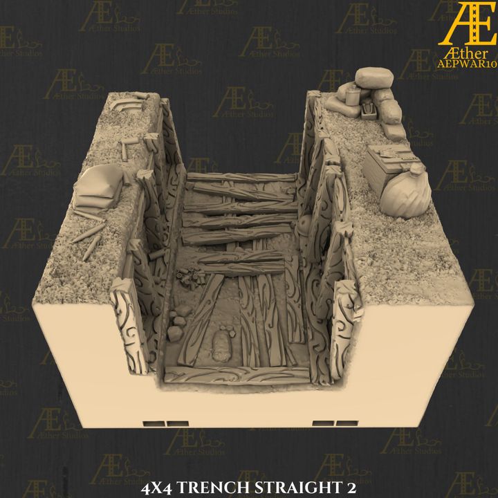 3D Printable AEPWAR10 - Private, First Class Trenches by Aether Studios