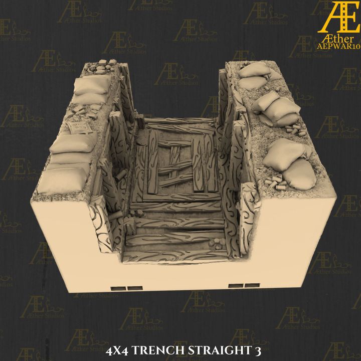3D Printable AEPWAR10 - Private, First Class Trenches by Aether Studios