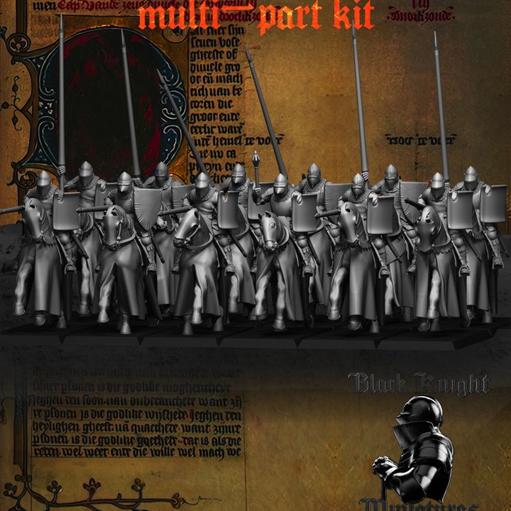 3D Printable 15th century - Holy Roman Empire Mounted Knights MULTI ...