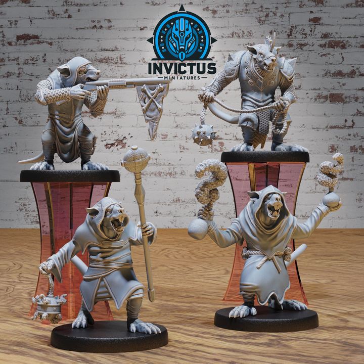 3D Printable Dark Rats Clan Set B / Space Rodent Foot Soldier / Future ...