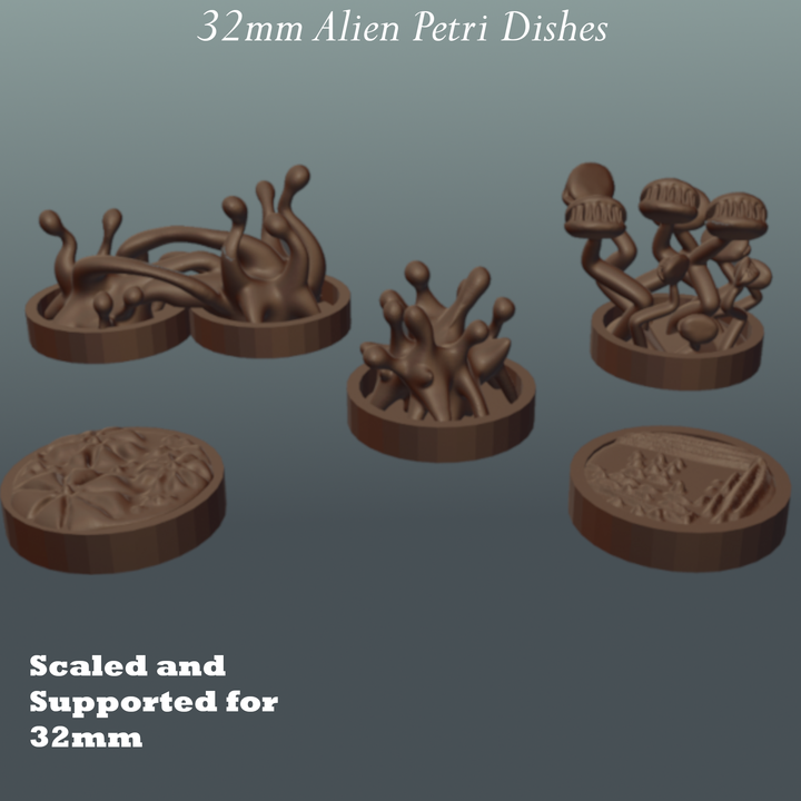 3D Printable 32mm Sci-Fi Petri Dishes: Alien Lifeforms and Genetically ...