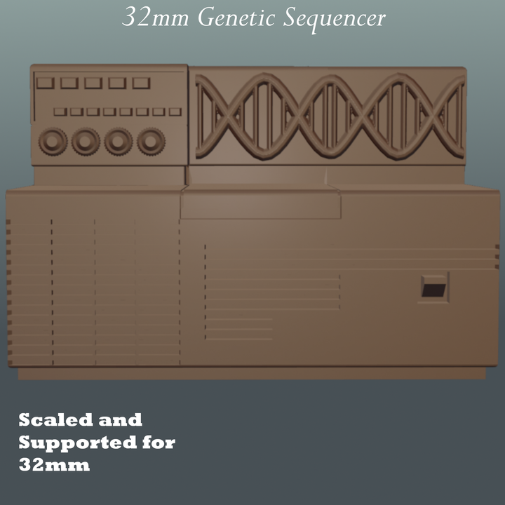 3D Printable 32mm Gene Sequencer : Sci-Fi Genetic Laboratory Terrain by ...