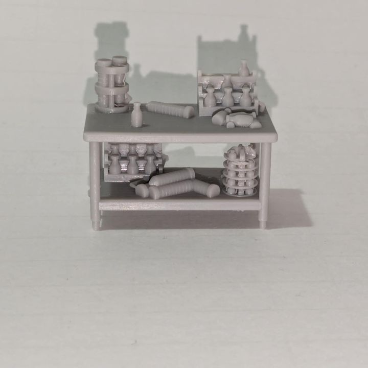 3D Printable 32mm Cluttered Science Table : Futuristic Laboratory Desk ...