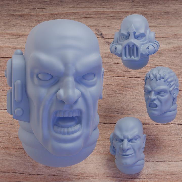 3D Printable Space Soldier Head Bitz 1 by Corpsebeer