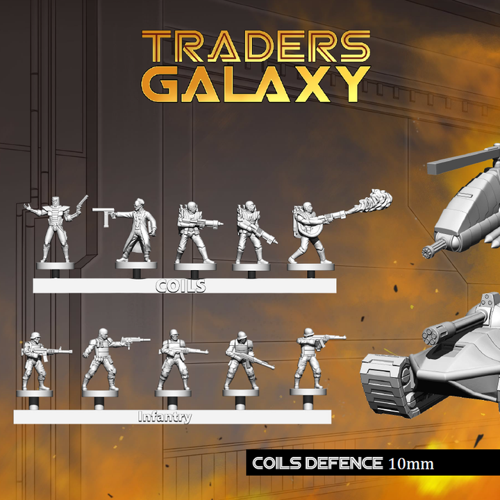 3D Printable Bot War - C.O.I.L.S Defence by Traders Galaxy Miniatures ...
